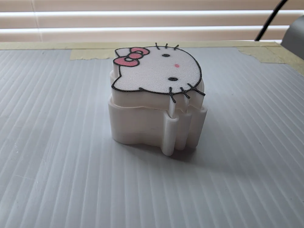 Hello Kitty Fidget Clicker - Perfect Fit & Working - Free 3D Print ...