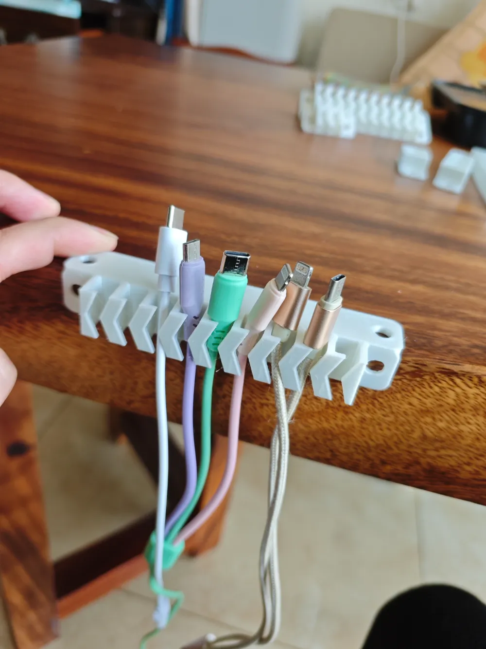 Desktop cable organizer, phone charging cable, data cable organizer ...
