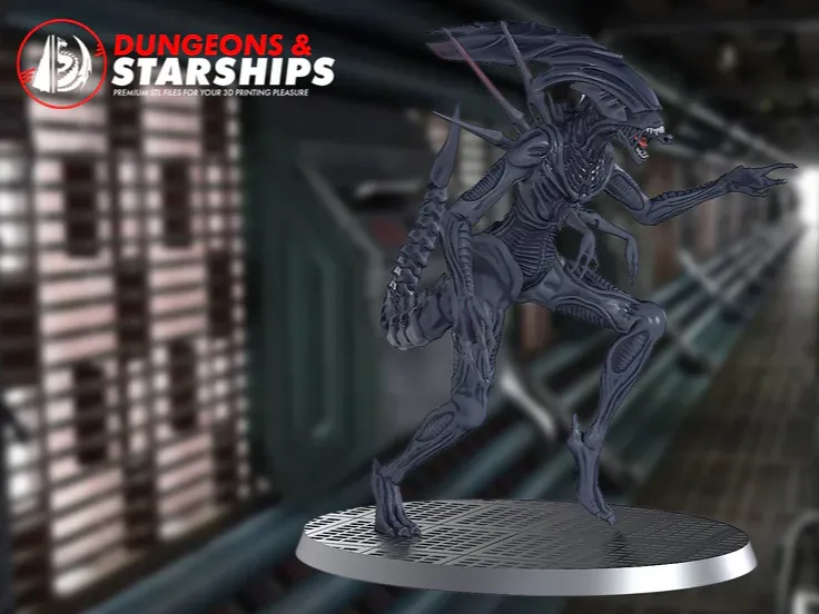 Xenomorph Queen - Pose 2 Running - Alien - Free 3D Print Model - MakerWorld