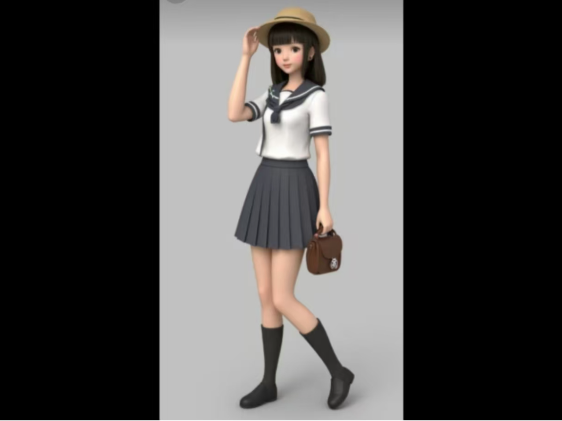 Japanese-style High School Girl Sailor Uniform Model by 小鑫哥 - MakerWorld