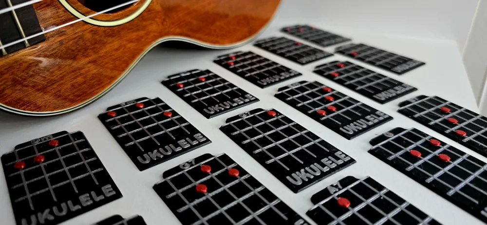 UKULELE CHORD PRACTICE CARDS by DT3D_PR1NT - MakerWorld