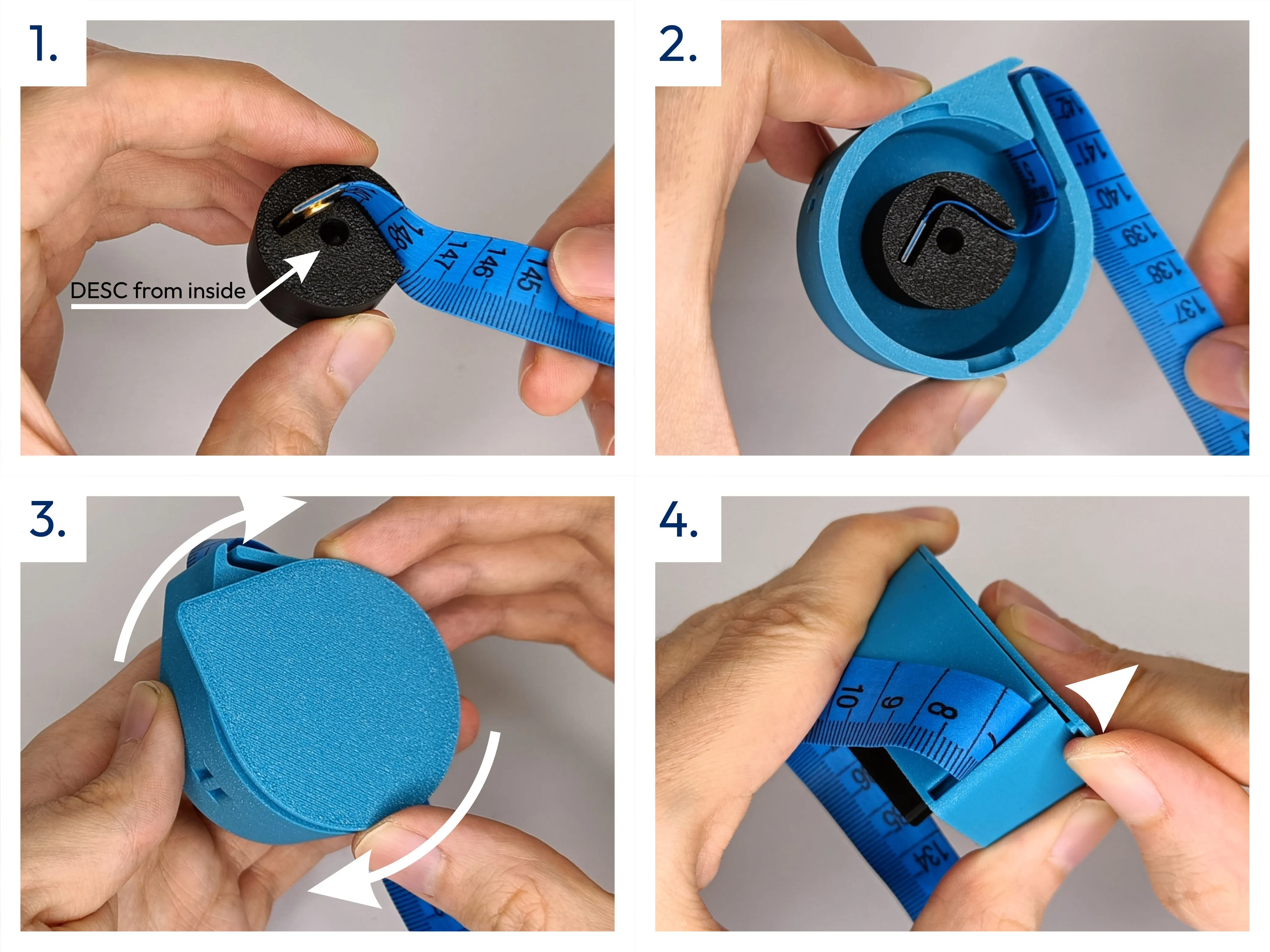 Parametric measure tape holder v2.0 - Free 3D Print Model - MakerWorld