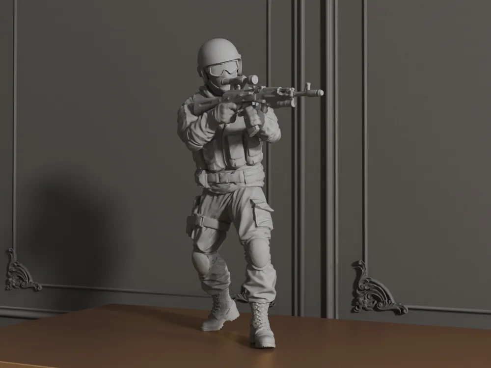 Assembled Soldier Figure by 天天向上 MakerWorld: Download Free 3D Models