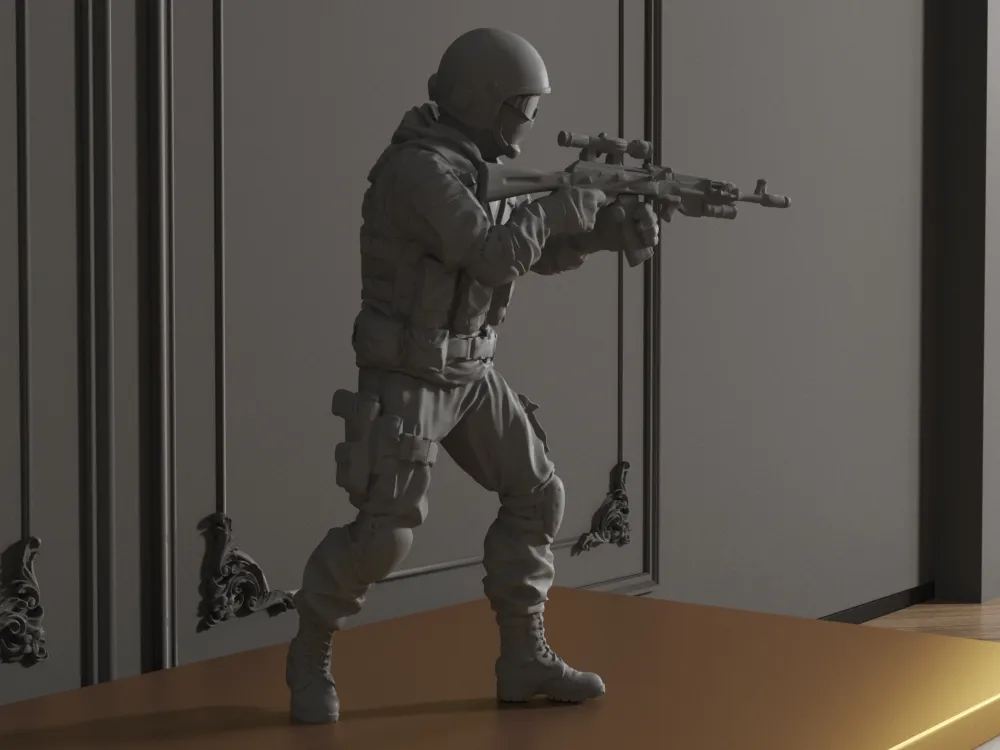 Assembled Soldier Figure by 天天向上 MakerWorld: Download Free 3D Models
