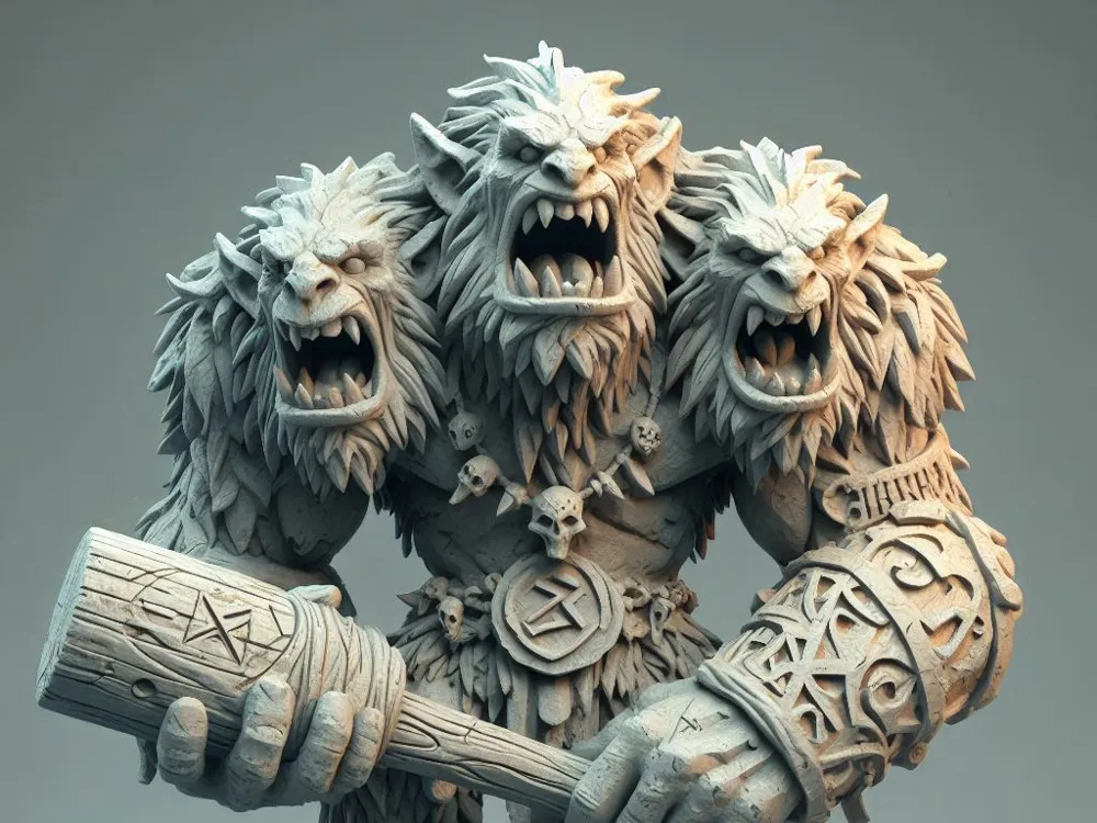 another Three-Headed Nordic Troll by AStoryTellerMakerWorld: Download ...