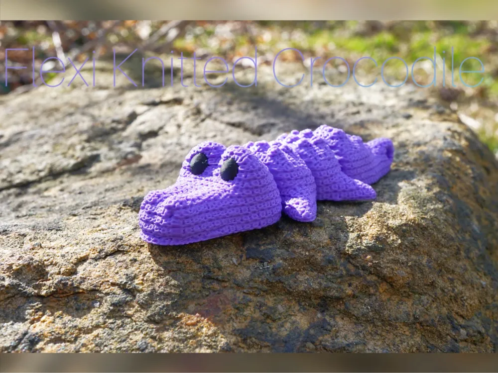 Flexi Knitted Crocodile - Free 3D Print Model - MakerWorld