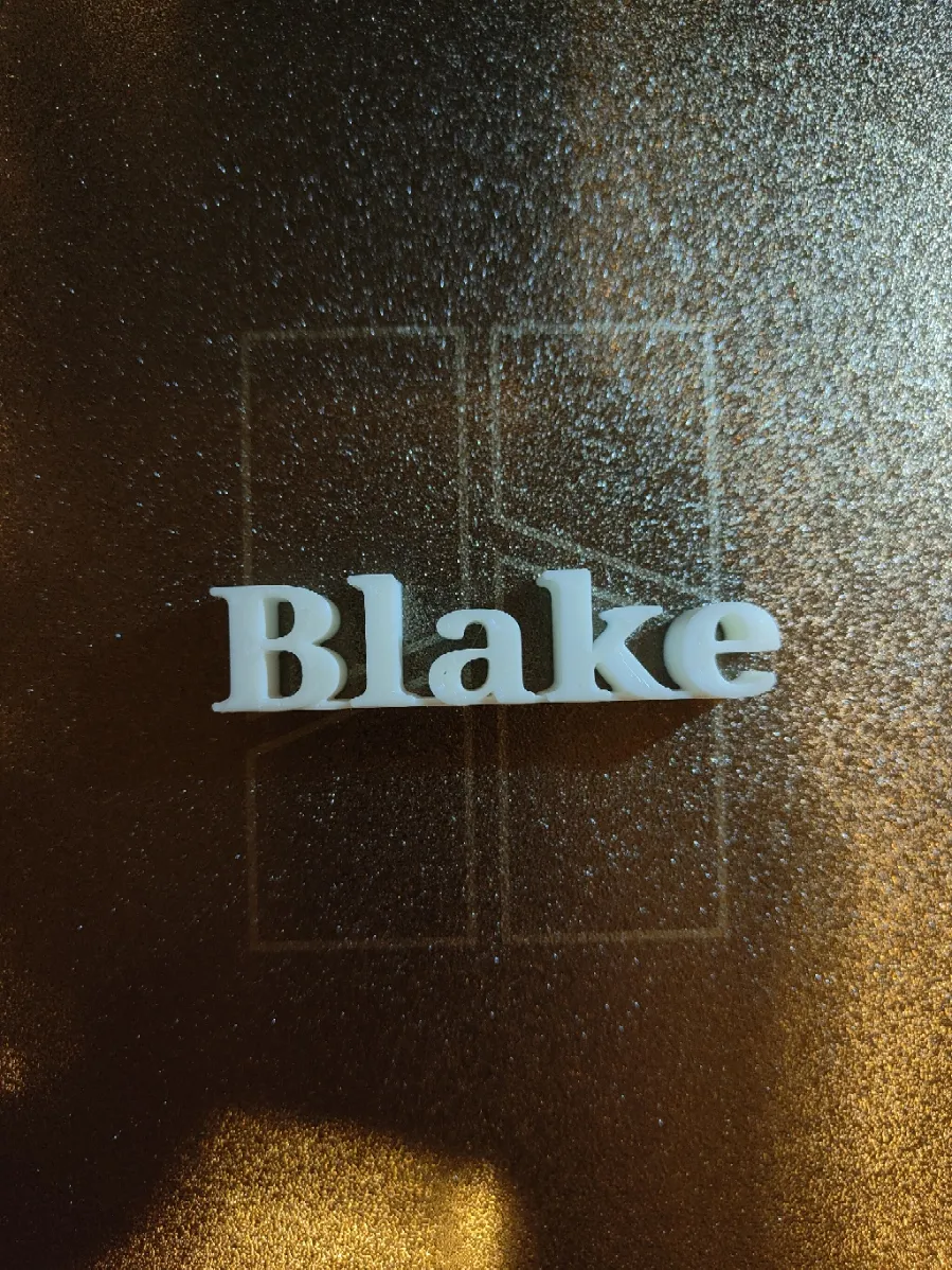 BLAKE 3D standing name by Tramline23 MakerWorld: Download Free 3D Models
