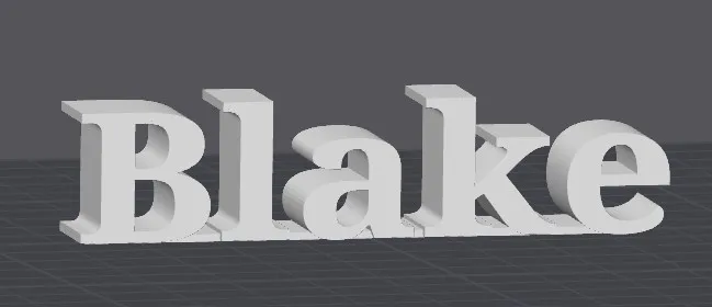 BLAKE 3D standing name by Tramline23 MakerWorld: Download Free 3D Models