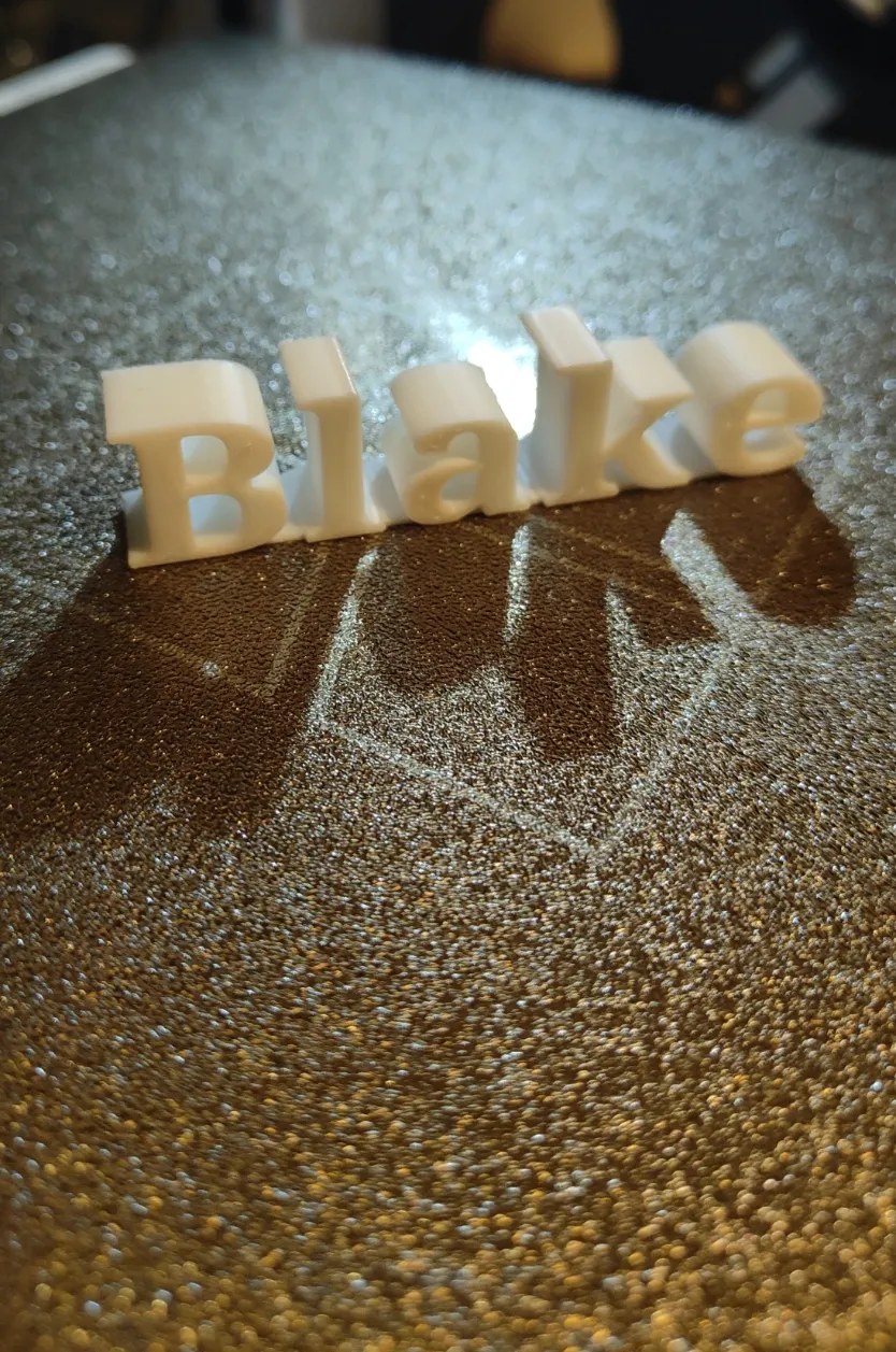 BLAKE 3D standing name by Tramline23 MakerWorld: Download Free 3D Models