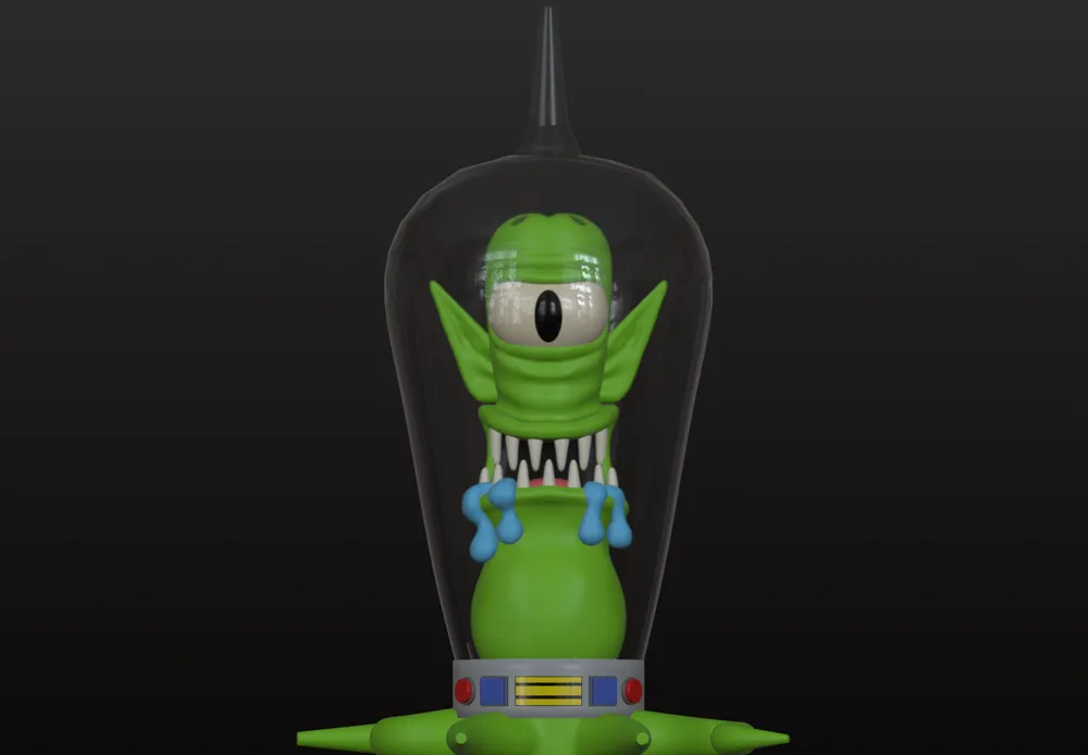 Kang The Alien from Simpsons by Unreal Visionz - MakerWorld