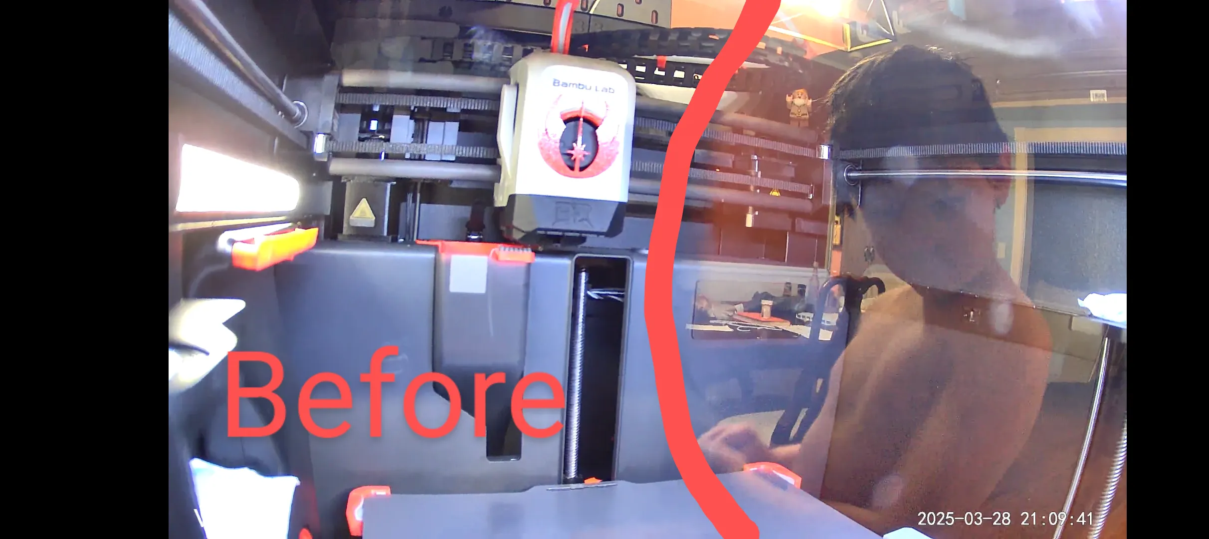 Wyze 4 - P1 X1 H2D door mount - Free 3D Print Model - MakerWorld