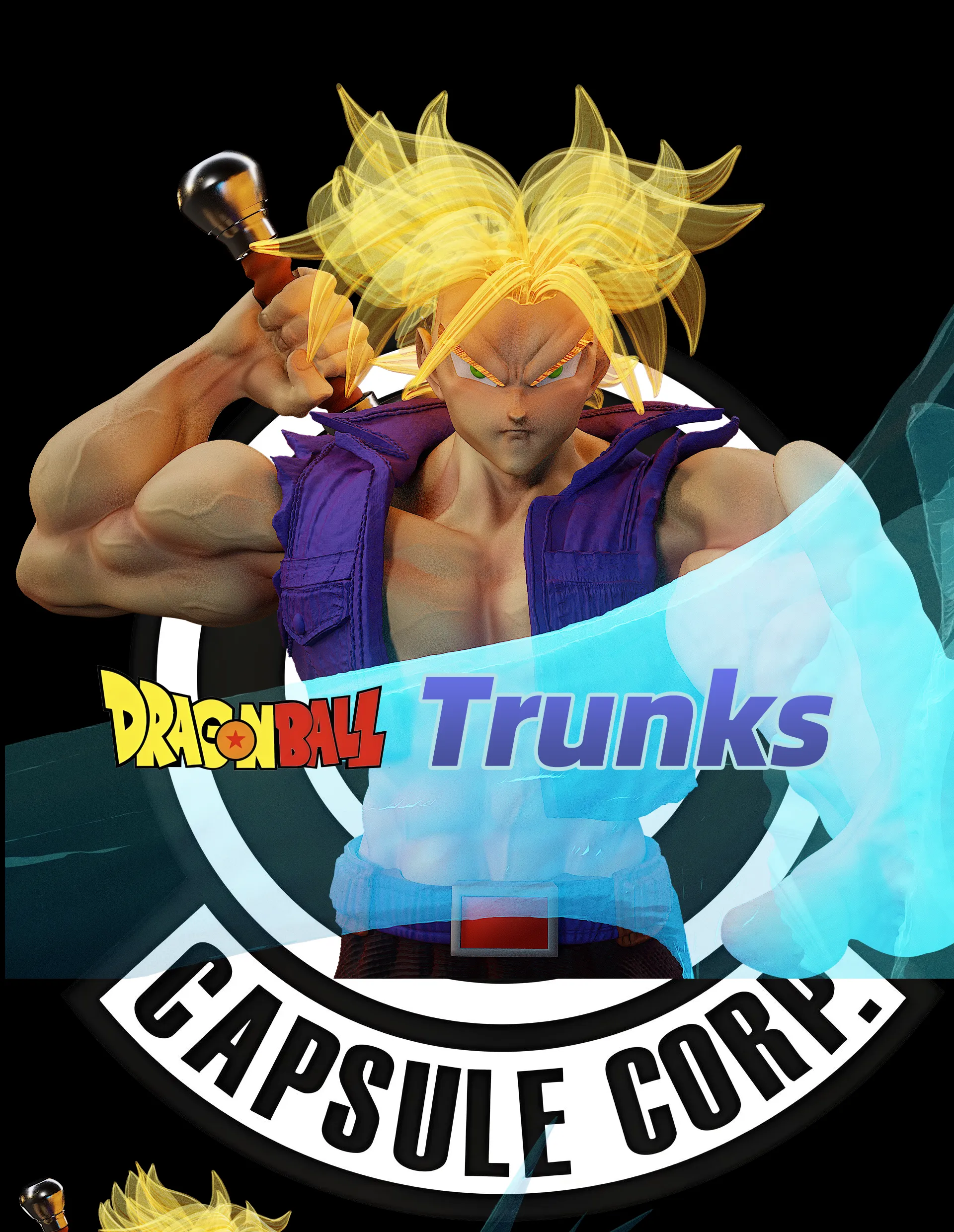 Dragon Ball Super Saiyan Trunks by 超赛痞子汪 MakerWorld: Download Free 3D ...