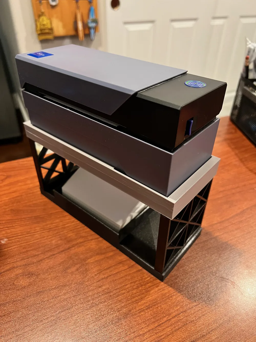 Rollo thermal printer stand with fanfold label holder by PlastiMeld ...