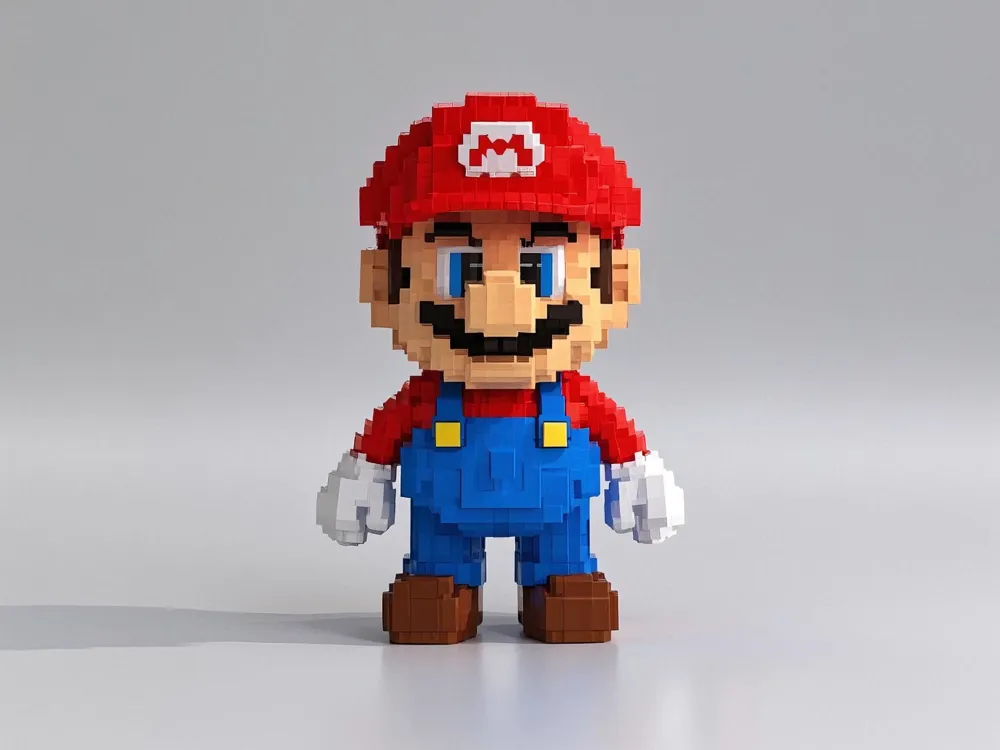 Pixelated Mario - Print in Place by a18yuanMakerWorld: Download Free 3D ...