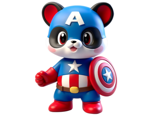 A red panda holding a shield by JackMakerWorld: Download Free 3D Models