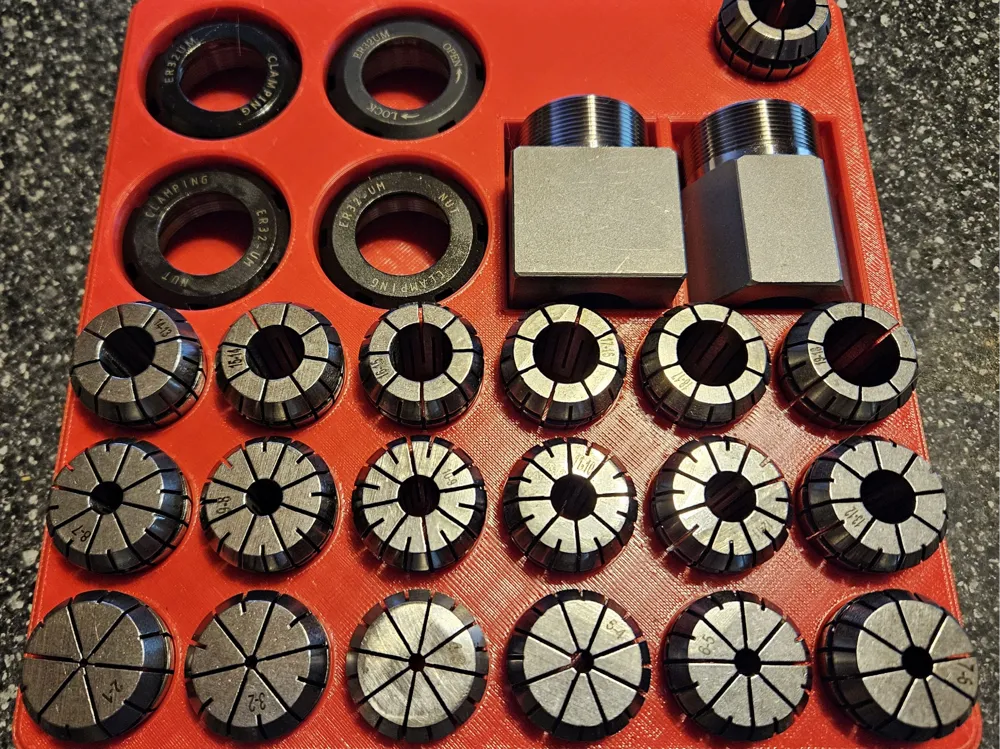 ER32 Collet and chuck trays with lids by jamescrombie - MakerWorld