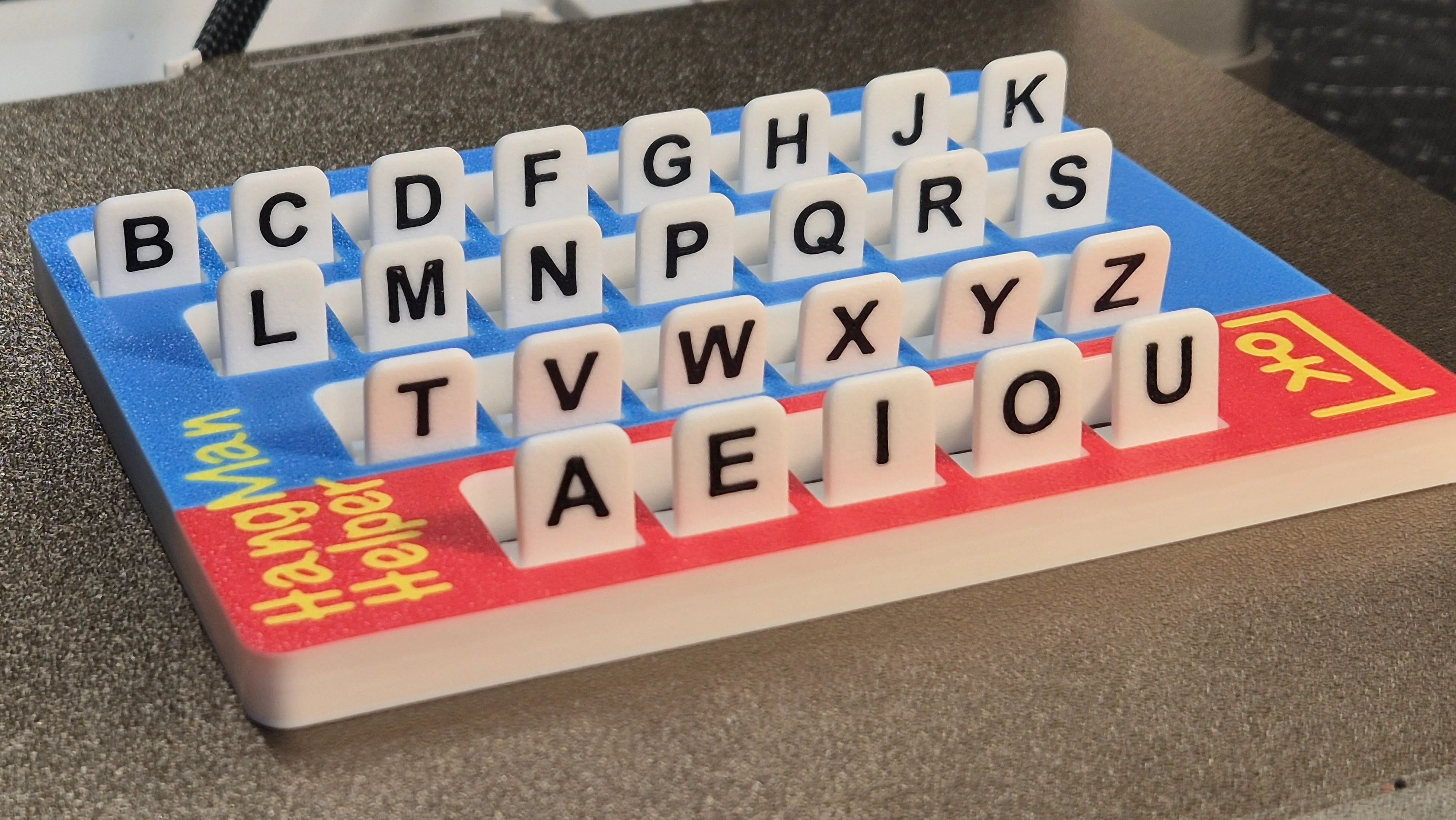 HANG MAN HELPER Alphabet Board - Free 3D Print Model - MakerWorld