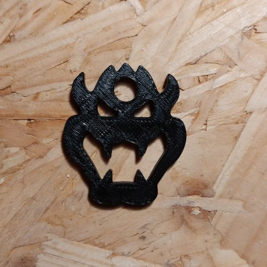 Keychain BOWSER LOGO monochrome - Super Mario Bros by RoaryLabs ...