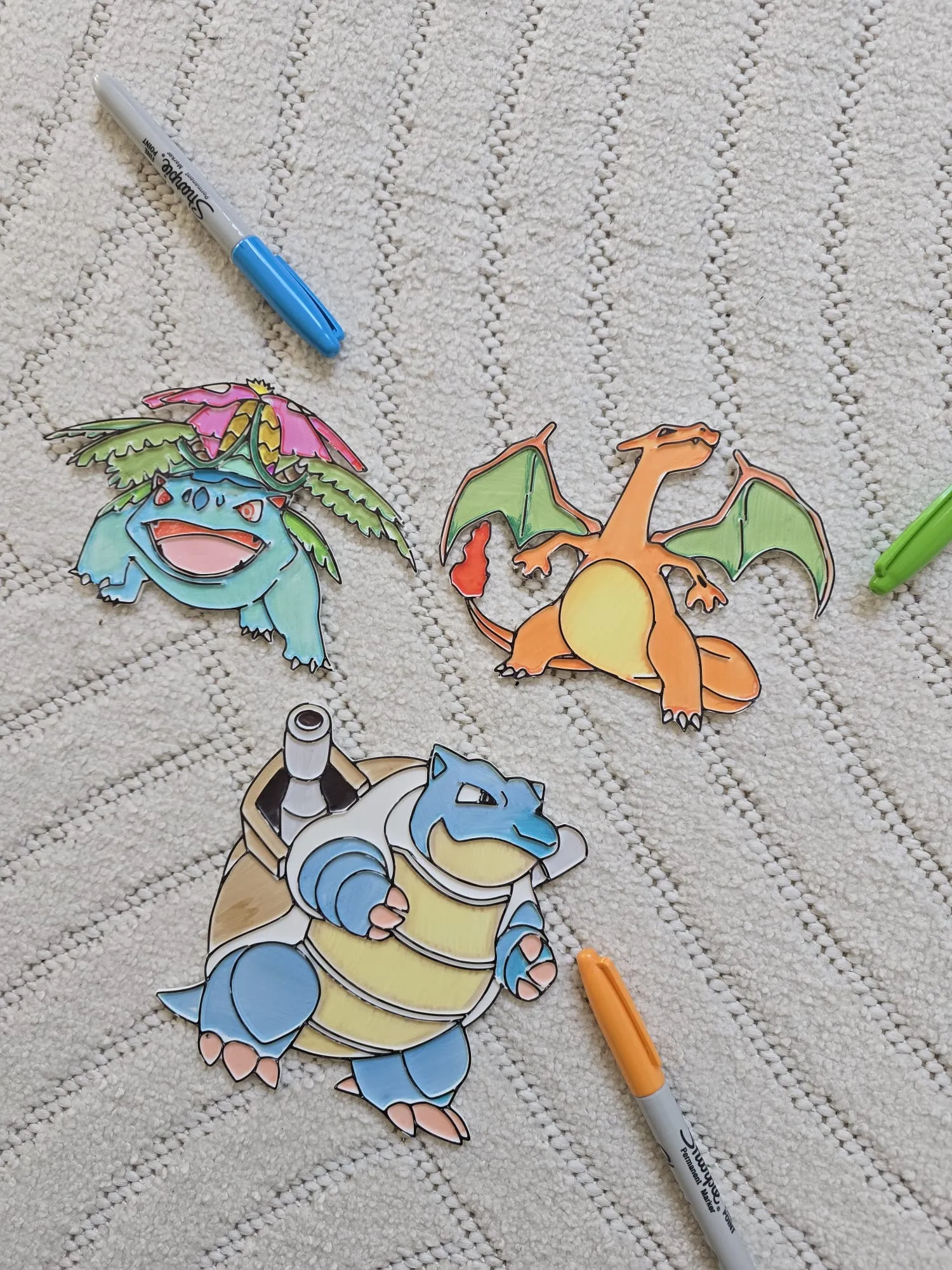 Pokemon Starter Gen 4 Coloring Sheet Color Plate by Merilno3D ...