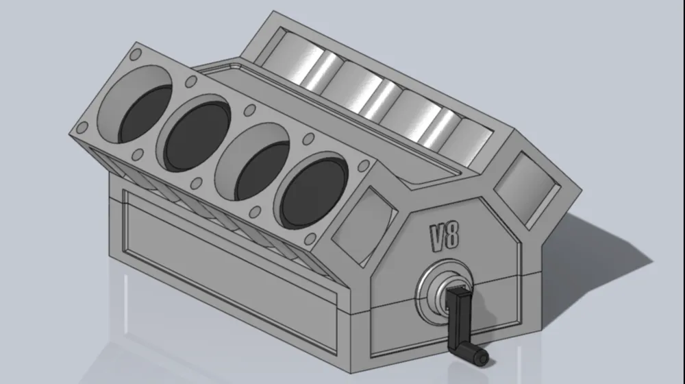 3D V8 Engine Model - Free 3D Print Model - MakerWorld