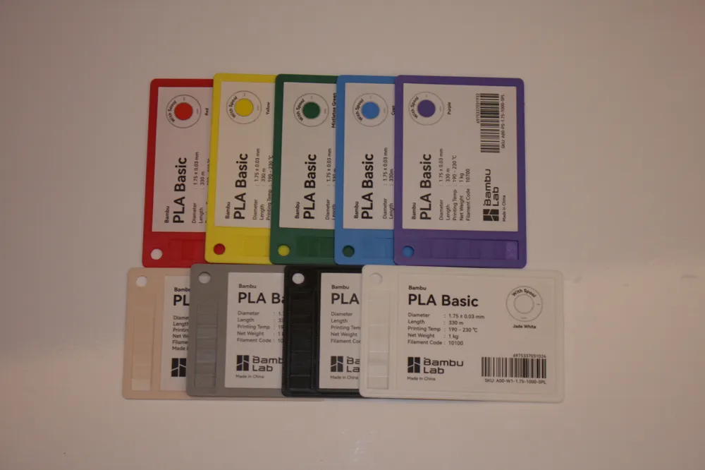 Filament Swatch Card Original Label from Filament Packaging Box by ...