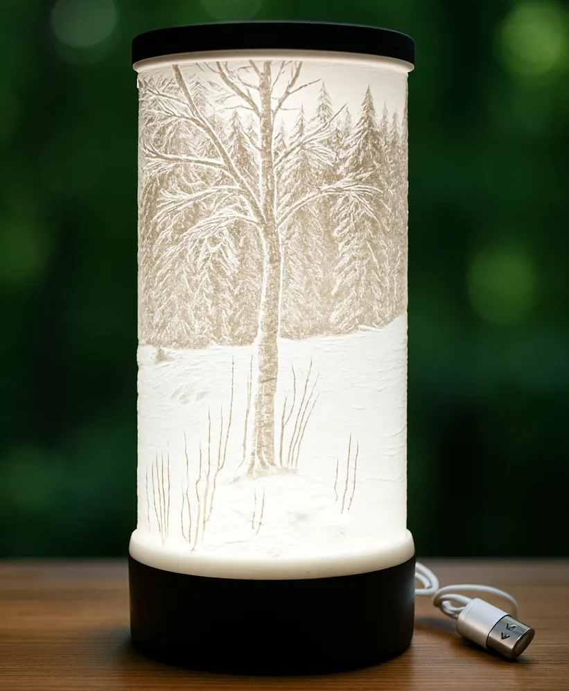 Enclosure for Lithophane Cylinder for Battery Lamp - Free 3D Print ...