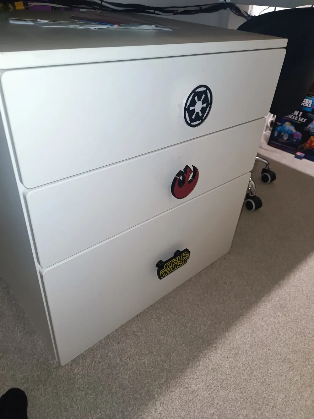 Star Wars Drawer Pull , cabinet handle by DYMOMakerWorld: Download Free ...