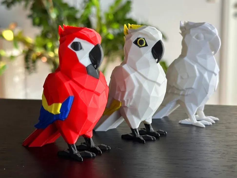 Cute low poly Parrot by Pipp8 MakerWorld: Download Free 3D Models