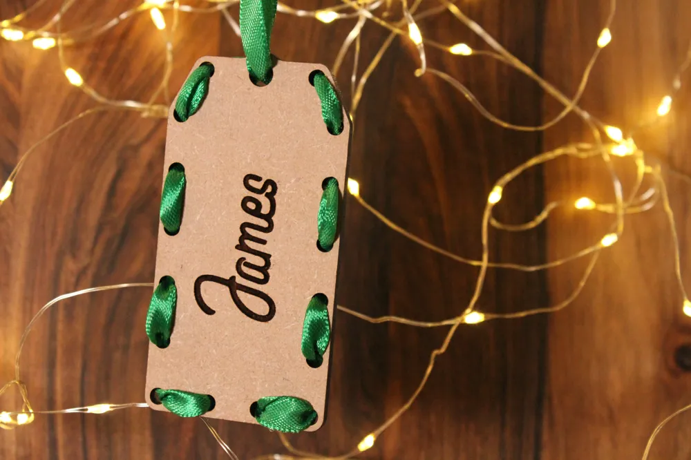 Christmas Tree Name Tag Ornament By Foxwood by FoxwoodMakerWorld ...