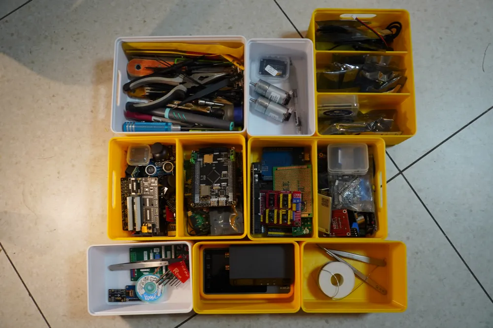 Stackable Desktop Organizer Bins by White. MakerWorld: Download Free 3D ...