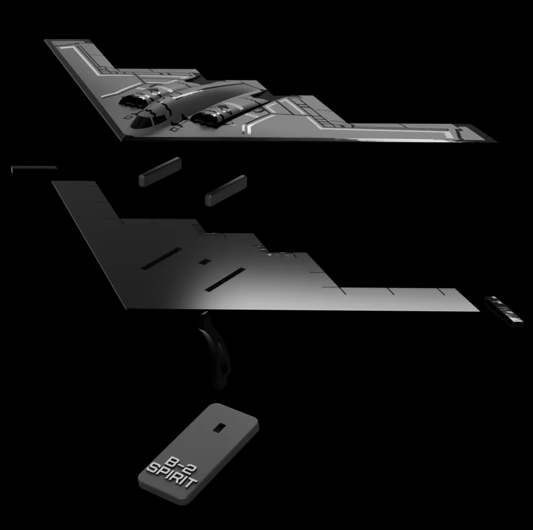 B-2 SPIRIT Plane Kit Card - Free 3D Print Model - MakerWorld