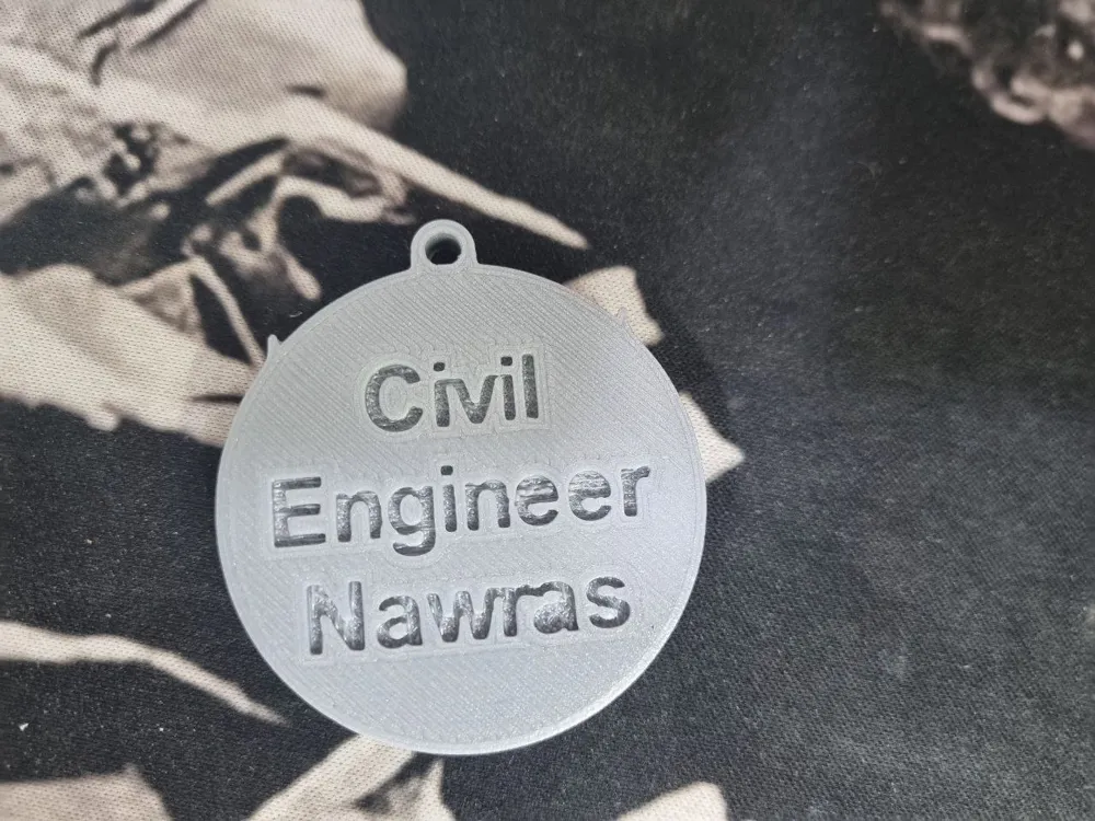 civil engineer medial / keychain by trx MakerWorld: Download Free 3D Models