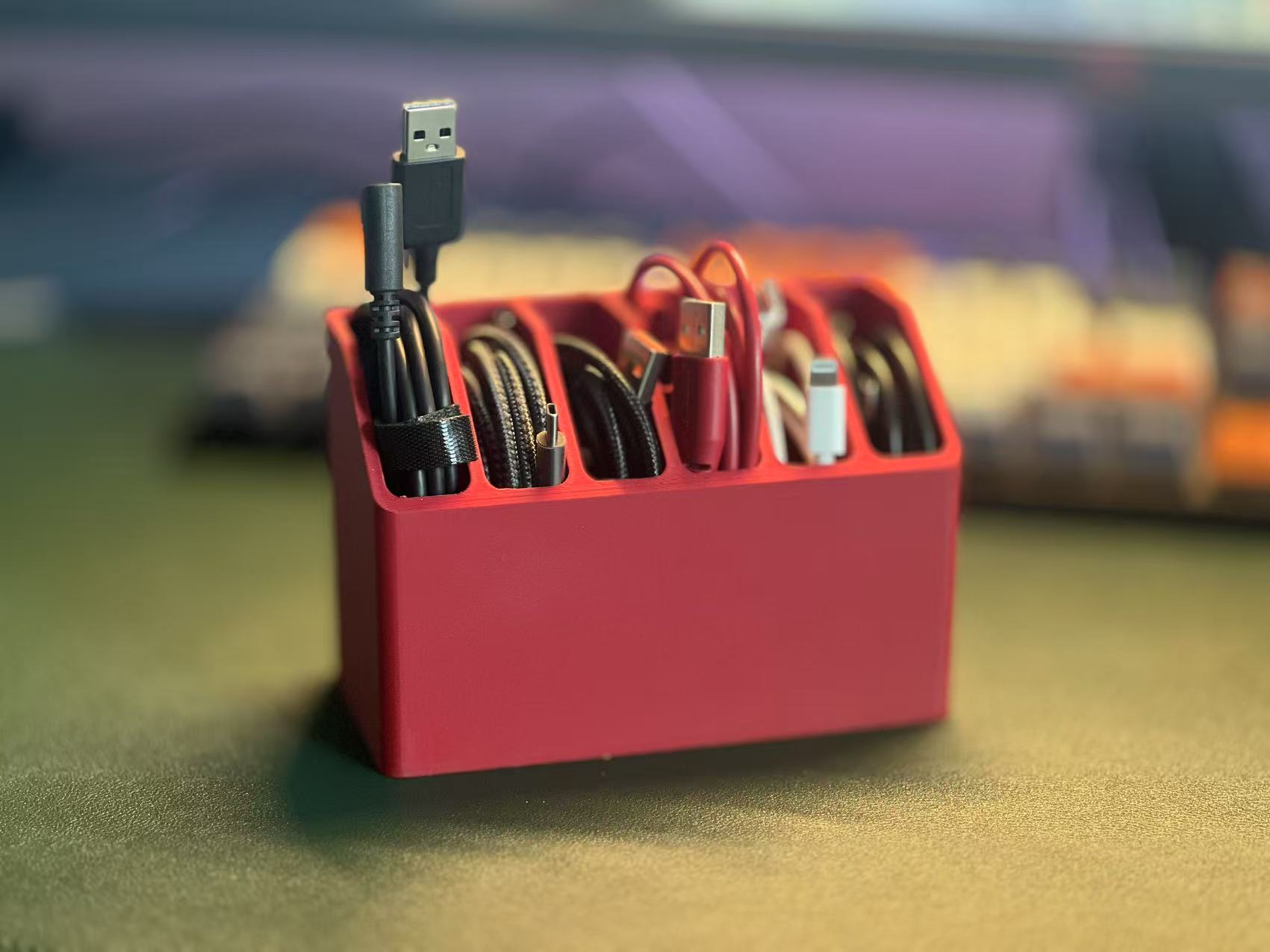 Data cable and charging cable storage box by Jarviswoo - MakerWorld