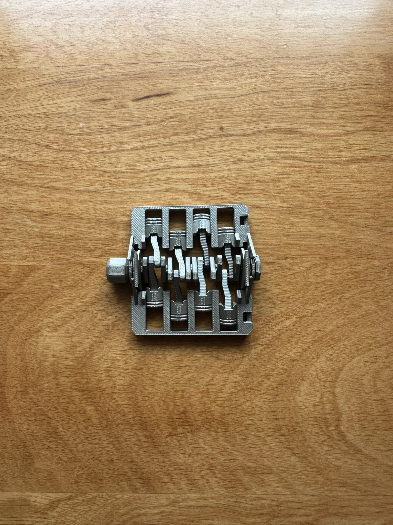 Print-in-place v8 engine fidget - Free 3D Print Model - MakerWorld