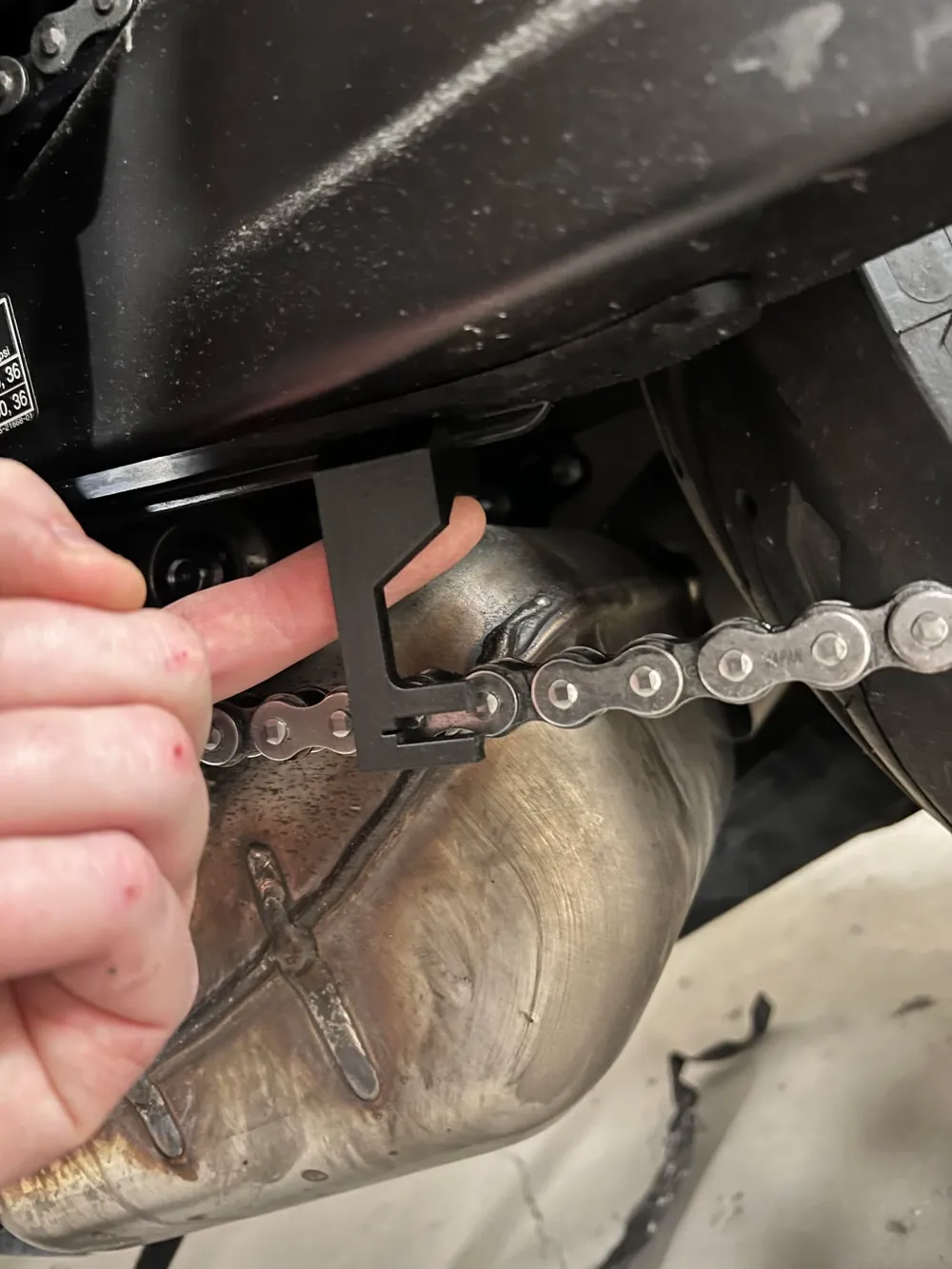 Yamaha MT07 chain slack measurement tool by Ragge_91 - MakerWorld