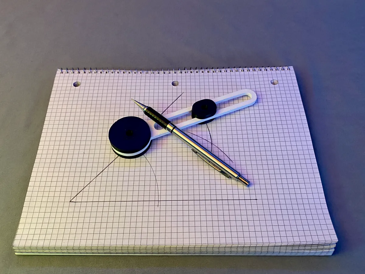 100% Printed Drawing Compass - Free 3D Print Model - MakerWorld
