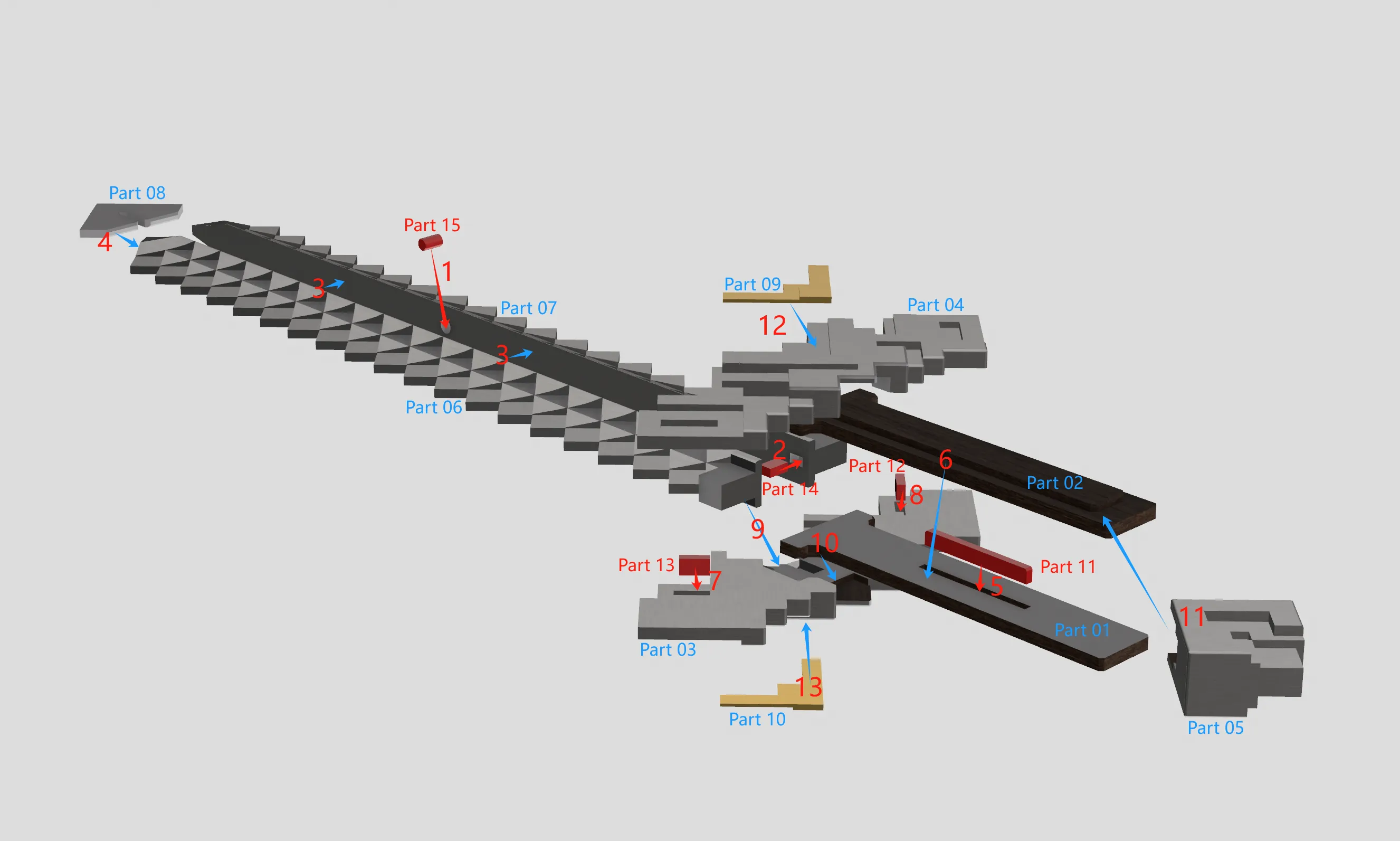 Minecraft Movie Sword mini by Kass 3D MakerWorld: Download Free 3D Models
