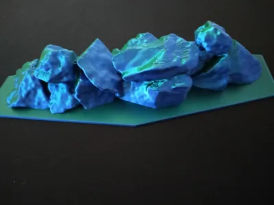 Miniature Terrain - Rock #8 by polyborisMakerWorld: Download Free 3D Models