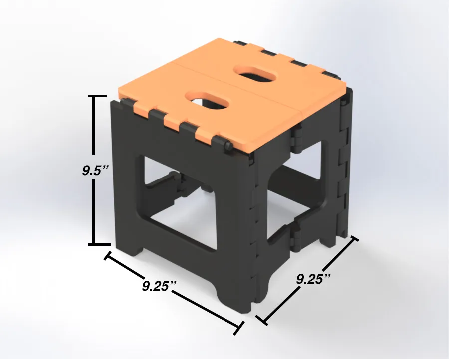 HEAVY DUTY Foldable Chair/Stool - Fully 3D Printed - Free 3D Print ...