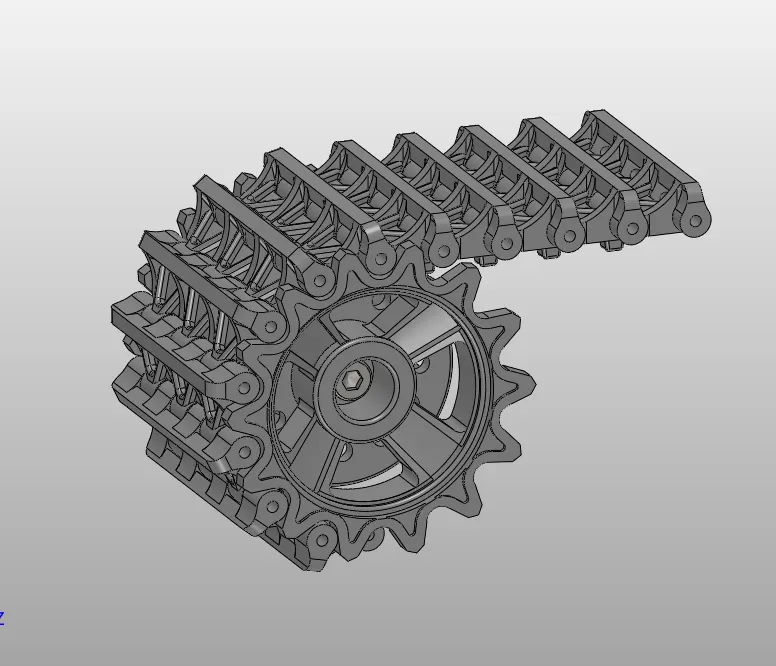 Drive wheel with track by 汤圆MakerWorld: Download Free 3D Models