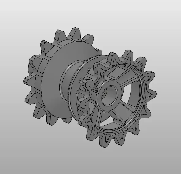 Drive wheel with track by 汤圆MakerWorld: Download Free 3D Models