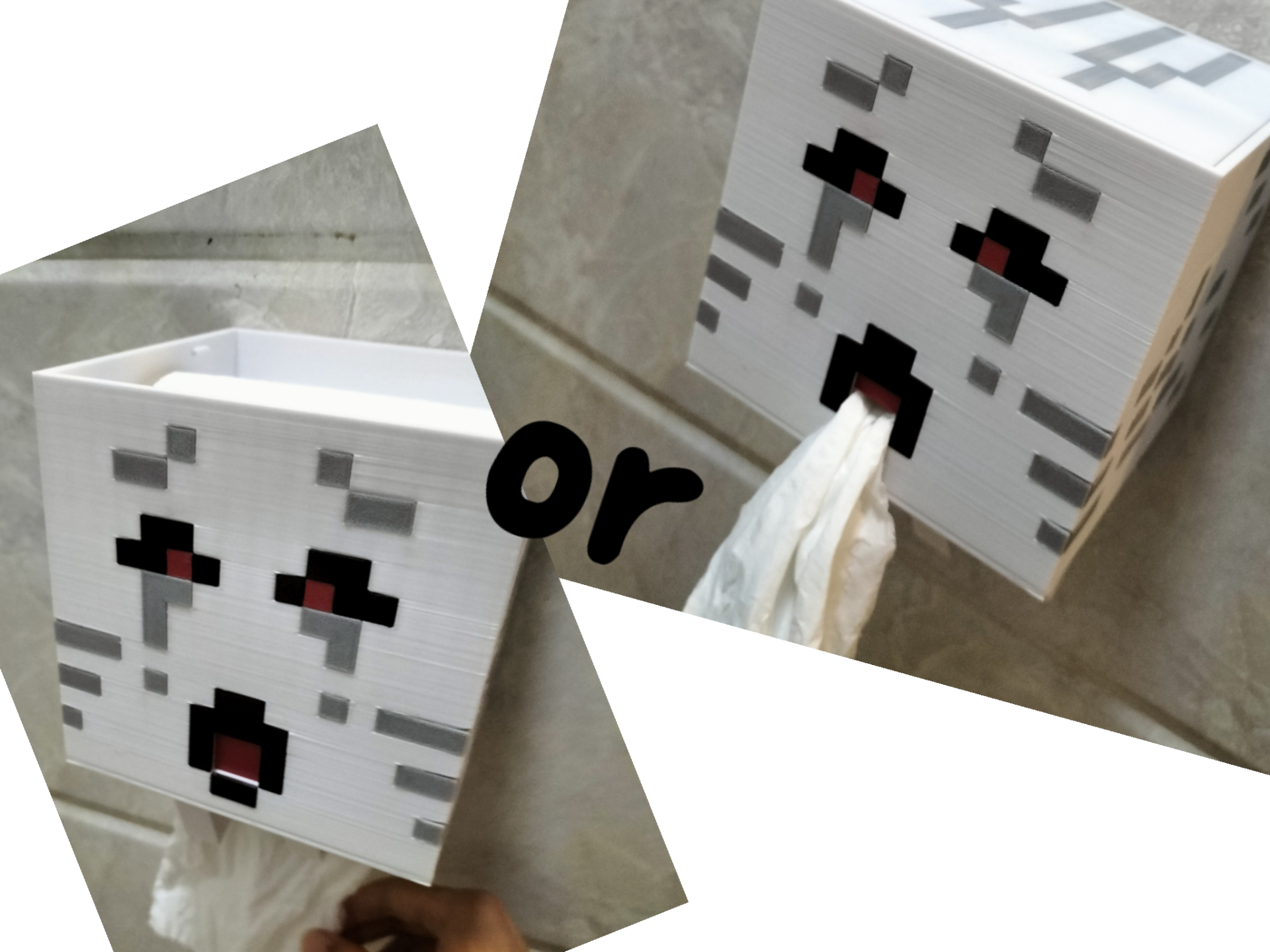 My World Minecraft Ghast Tissue Box No AMS Universal Paper Towel and ...