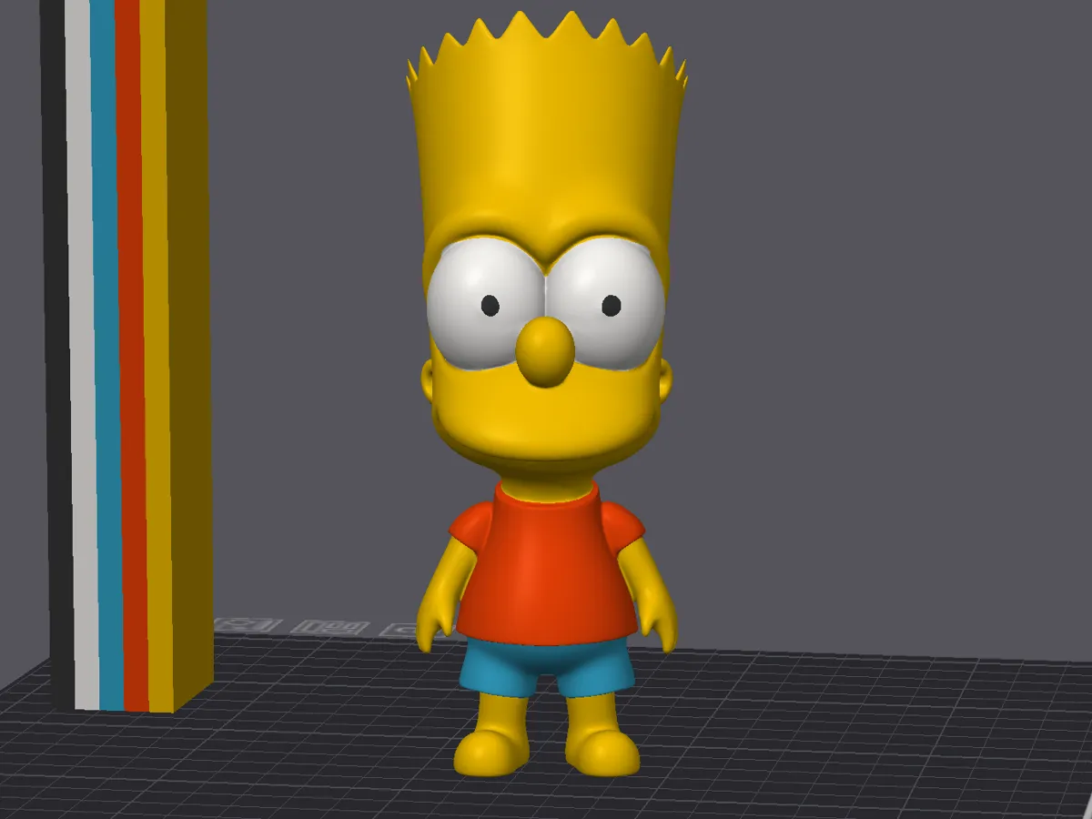 Bart Simpson 3D Model - Free 3D Print Model - MakerWorld