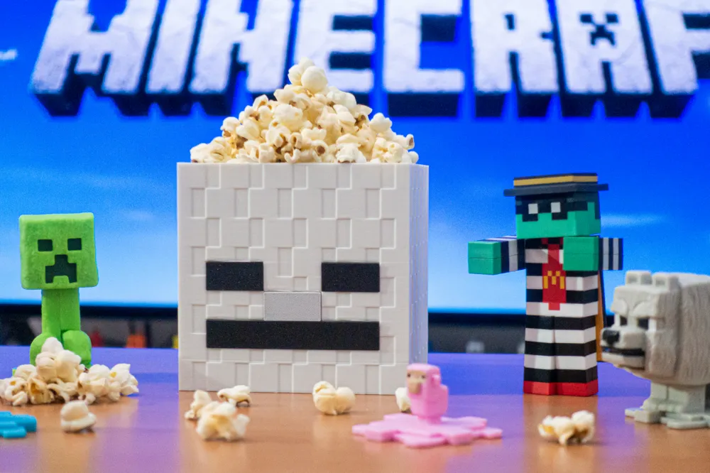 Minecraft Skeleton popcorn bucket by Astro Factory MakerWorld: Download ...