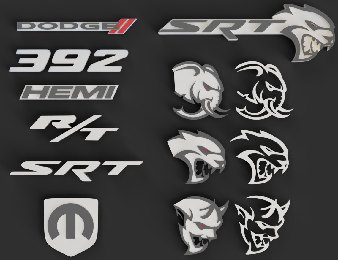 Assorted Dodge Badges by Digitzia_novaxe - MakerWorld