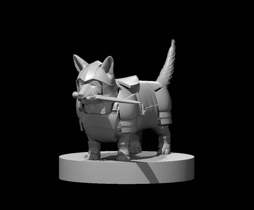 Achilles the Corgi Paladin by Dimensional_Whi - MakerWorld