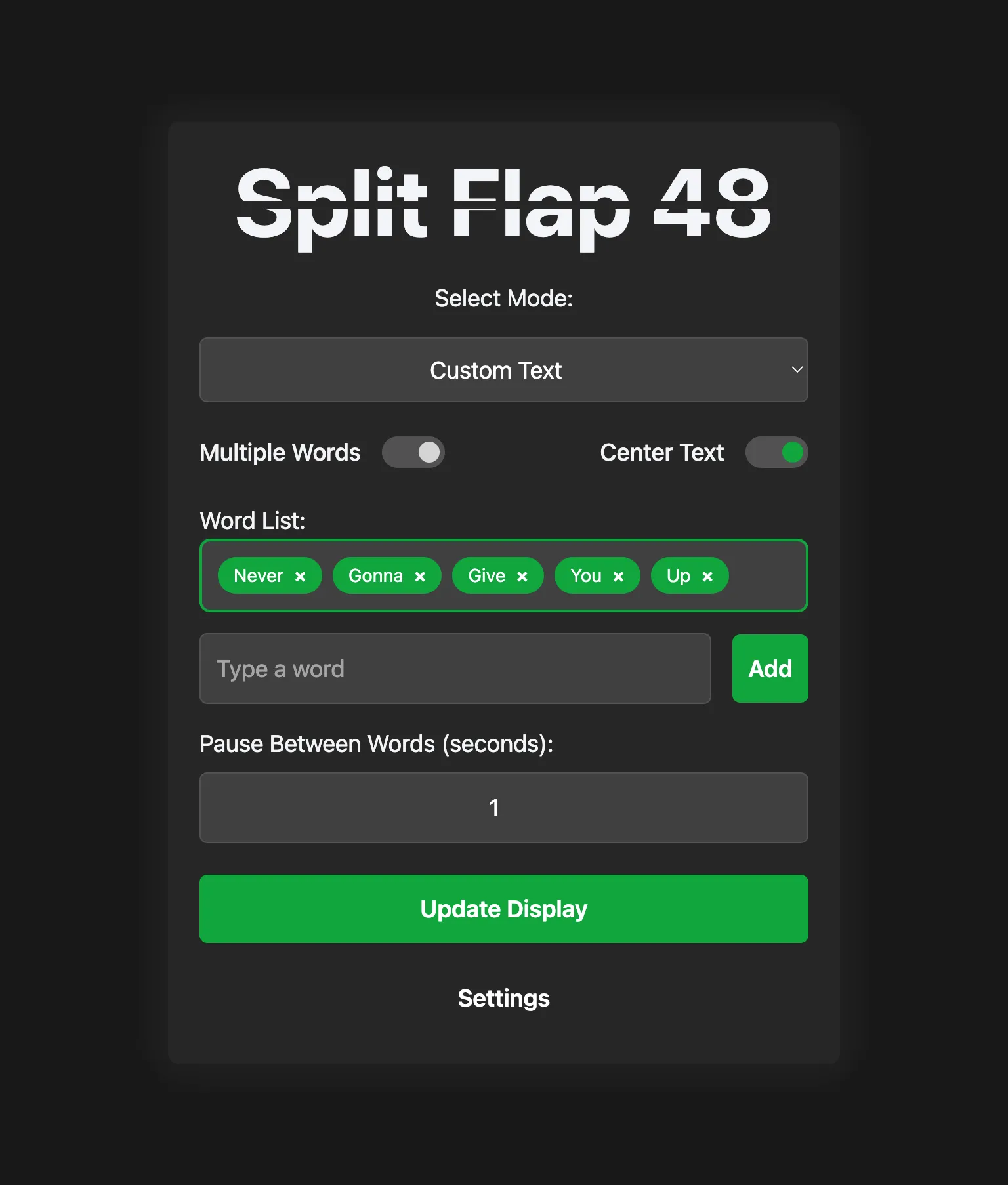 Split Flap Display - Extended Charset 48 flaps Remixed by Thom Koopman ...