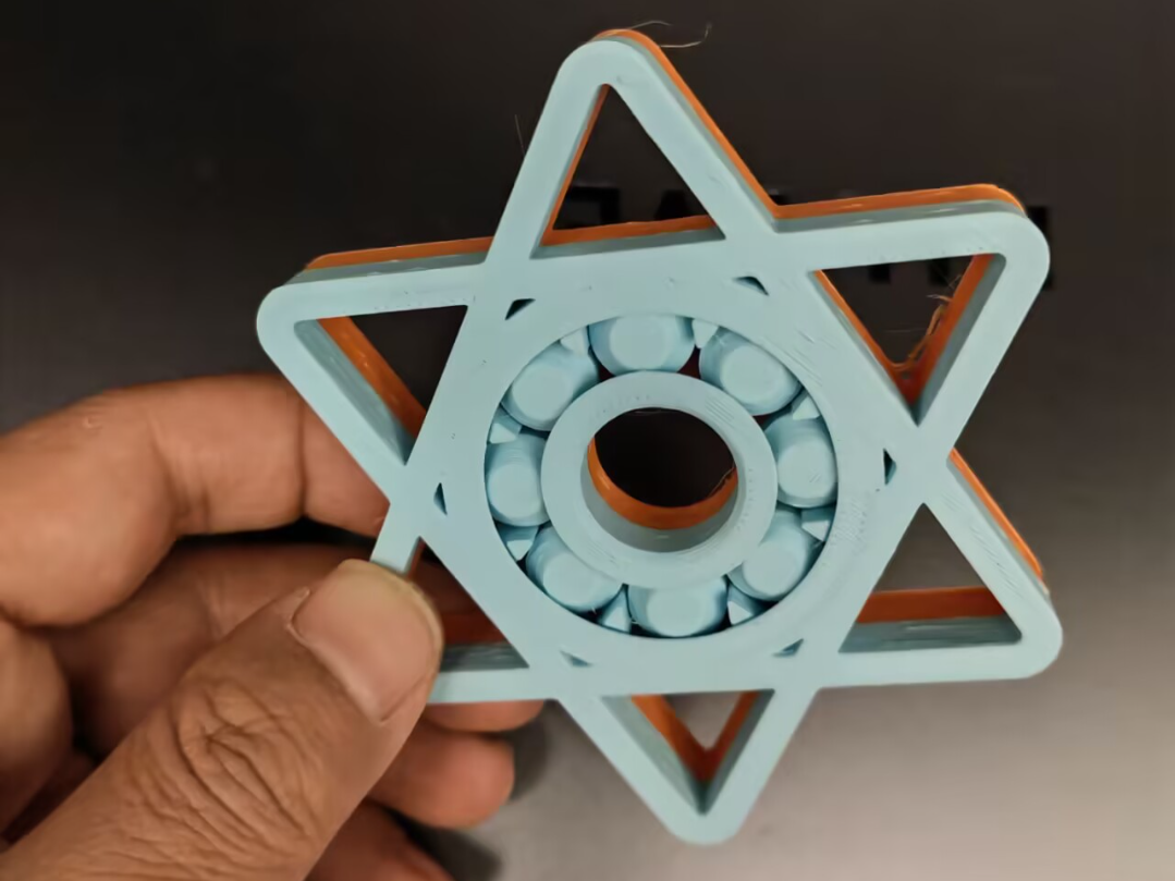 Hexagon Star 2 Fidget Finger Spinner - Ultra Smooth One-Piece Printed ...