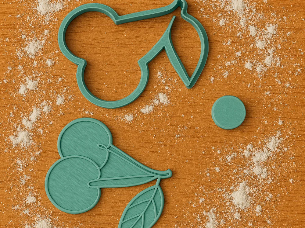 Cherry cookie cutter stamp - Free 3D Print Model - MakerWorld