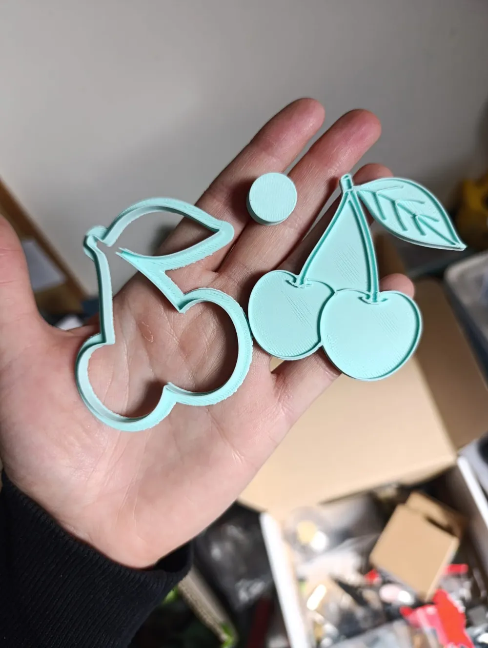 Cherry cookie cutter stamp - Free 3D Print Model - MakerWorld